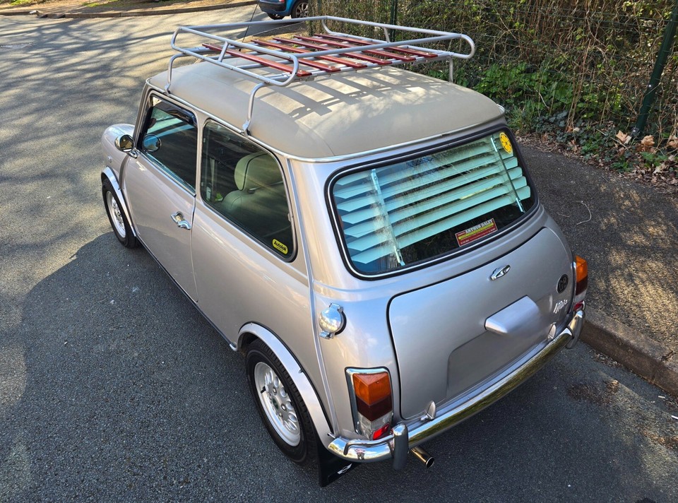 Classic Mini Roof rack adjustable powder coated steel with hard wood ...