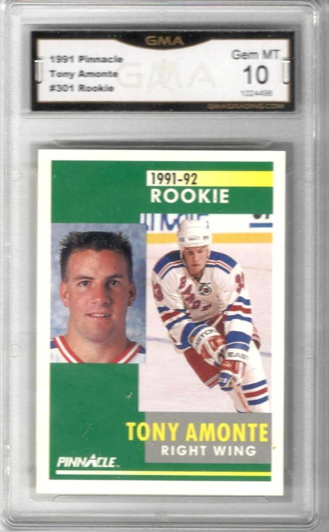 1991-92 Pinnacle #301 Tony Amonte RC | GMA Graded GEM MINT 10 | New ...