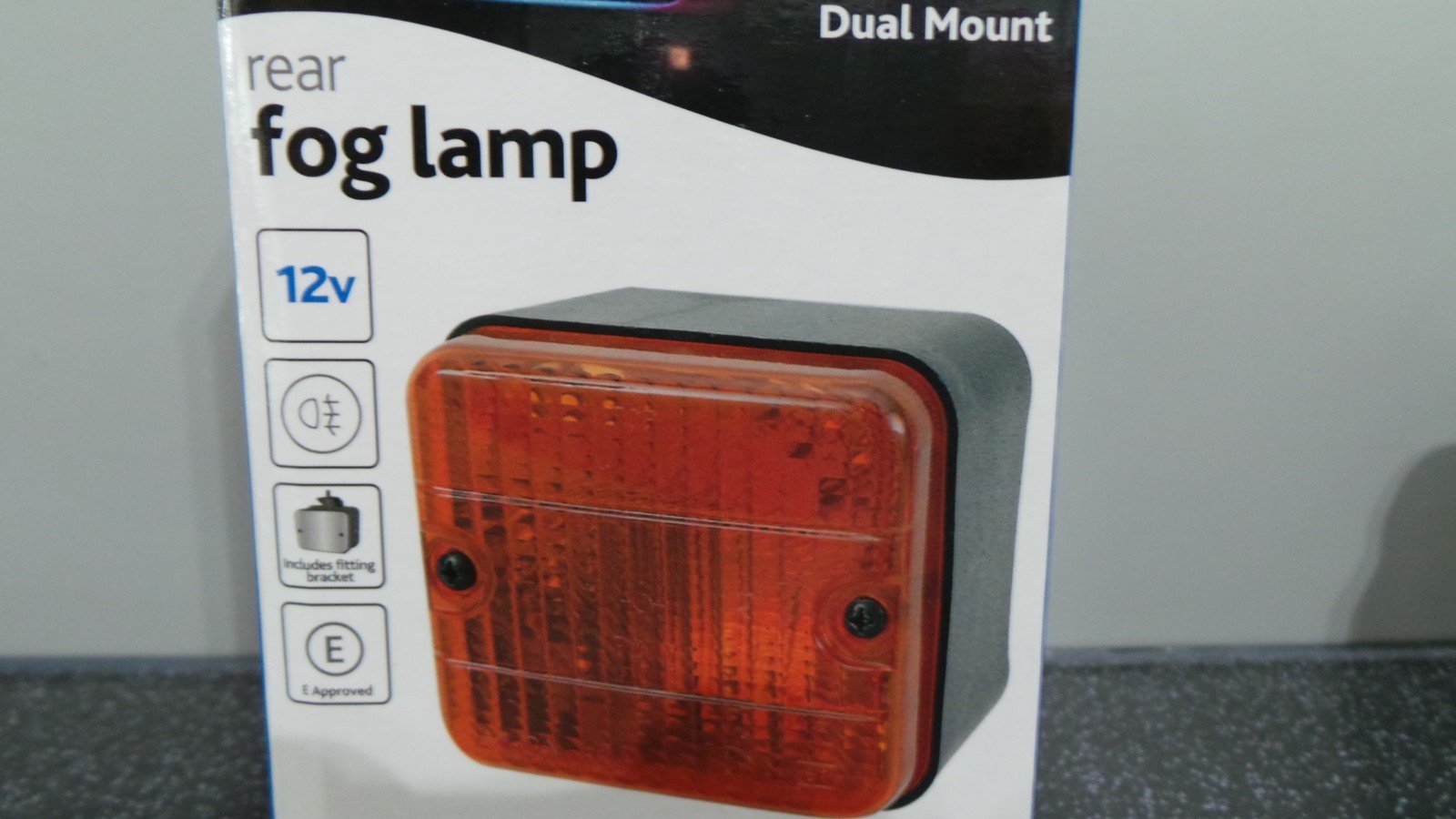 Universal 12v Car/Van/Trailer Approved Square Rear Red Fog Light/Lamp ...