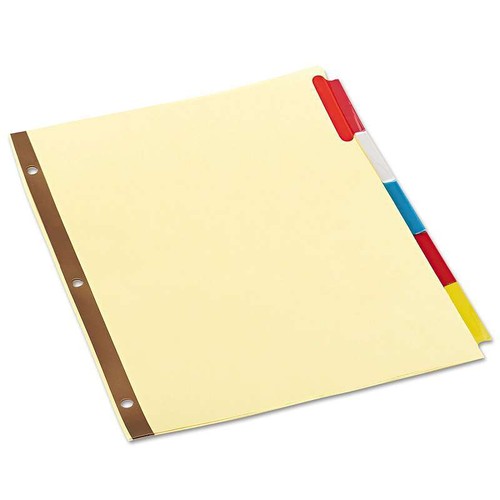 Universal Extended Insert Indexes, Assorted Color 5-Tab, Letter, Buff ...
