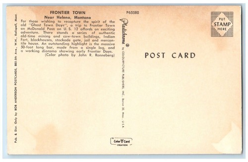 c1960's Frontier Town near Helena Car Park Montana Canada CA Vintage ...