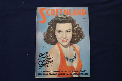 1944 JUNE SCREENLAND MAGAZINE - PAULETTE GODDARD COVER - E 18606 | eBay