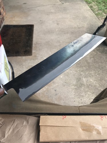 Tojiro Shirogami Kiritsuke 240mm F-689 Japanese Carbon White Steel Chef ...