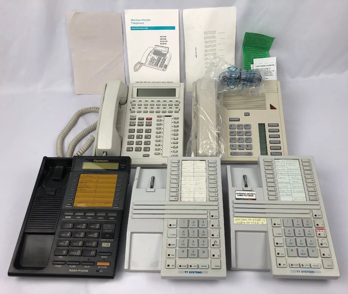 Multi Line Business Phones Set Of 5 Office Work Phones SOLD AS PARTS ...