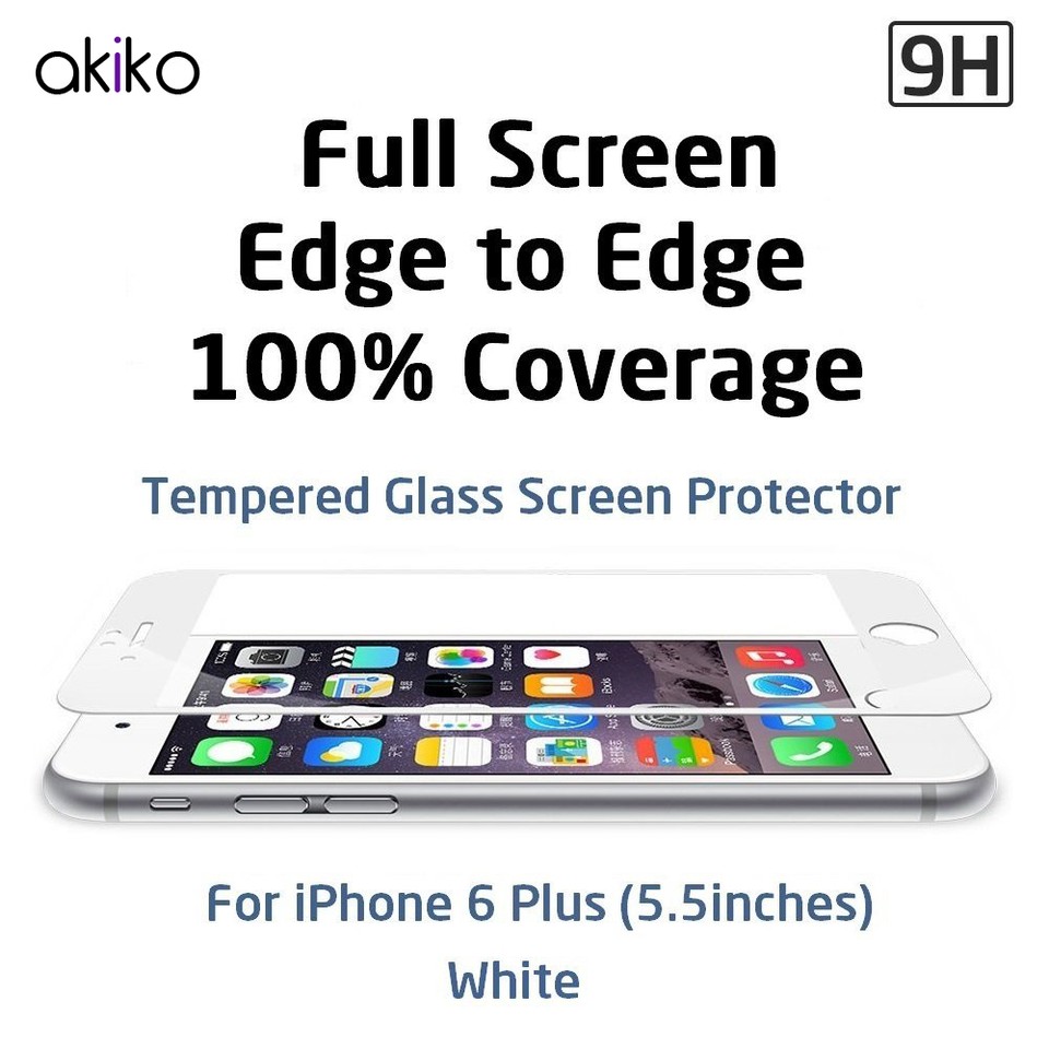 iPhone 6/ 6s Plus Tempered Glass Full Cover Screen Protector 2.5D 100% ...