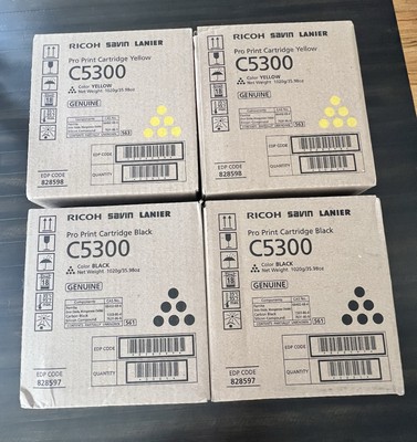 Ricoh C5300 Pro Print Cartridges New Sealed Yellow And Black | eBay