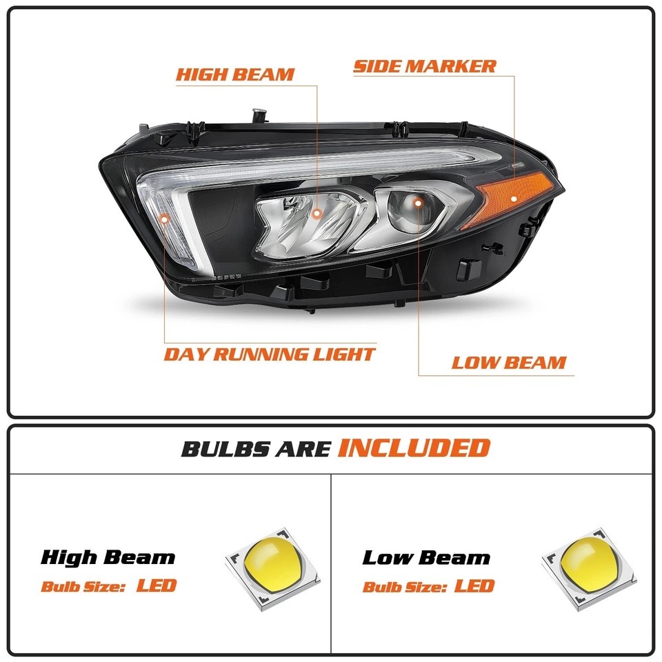 LED Headlight Left Driver Side For 2019 2020-2022 Mercedes Benz W177 A ...