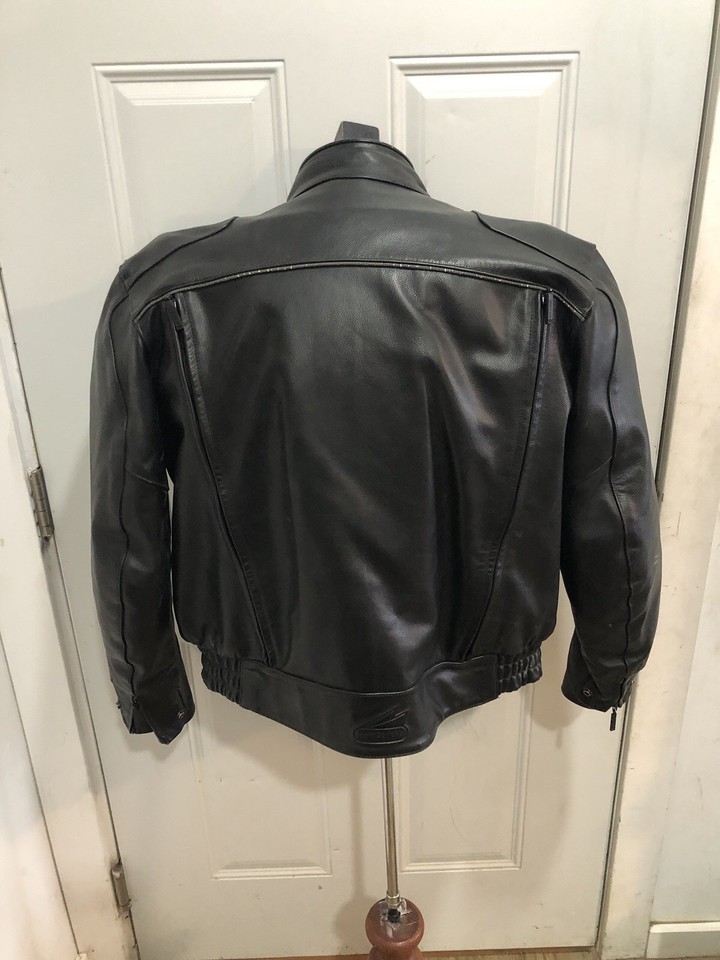 Hein Gericke HEAVY Leather Cafe Racer Motorcycle Jacket Sz L W Gloves ...
