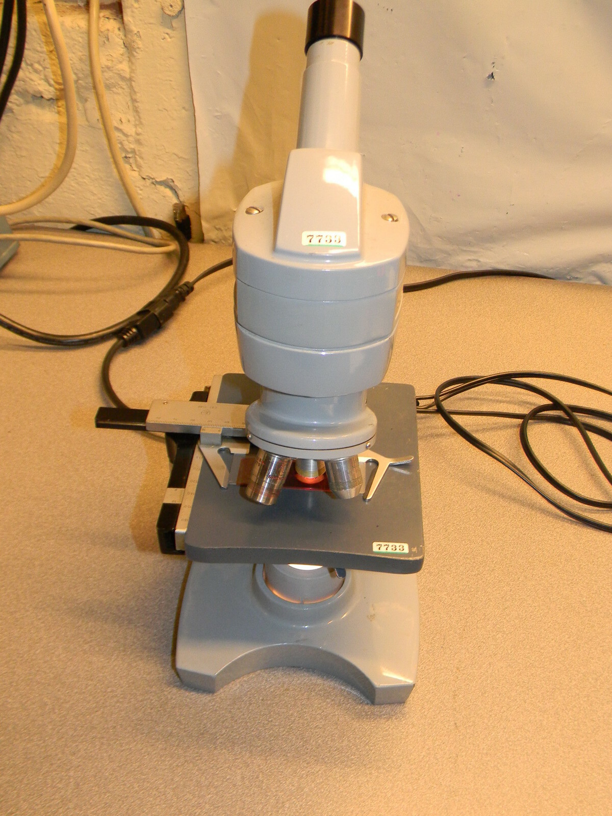 American Optical Model Sixty 60 Spencer Monocular Microscope, 10X, 43X ...