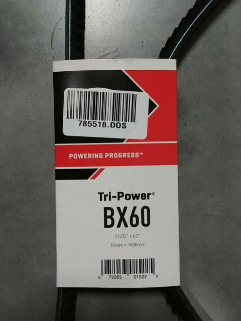 Gates BX60 Drive Belt V-belt Cogged B 63in 1 600.2mm Belt Outside ...