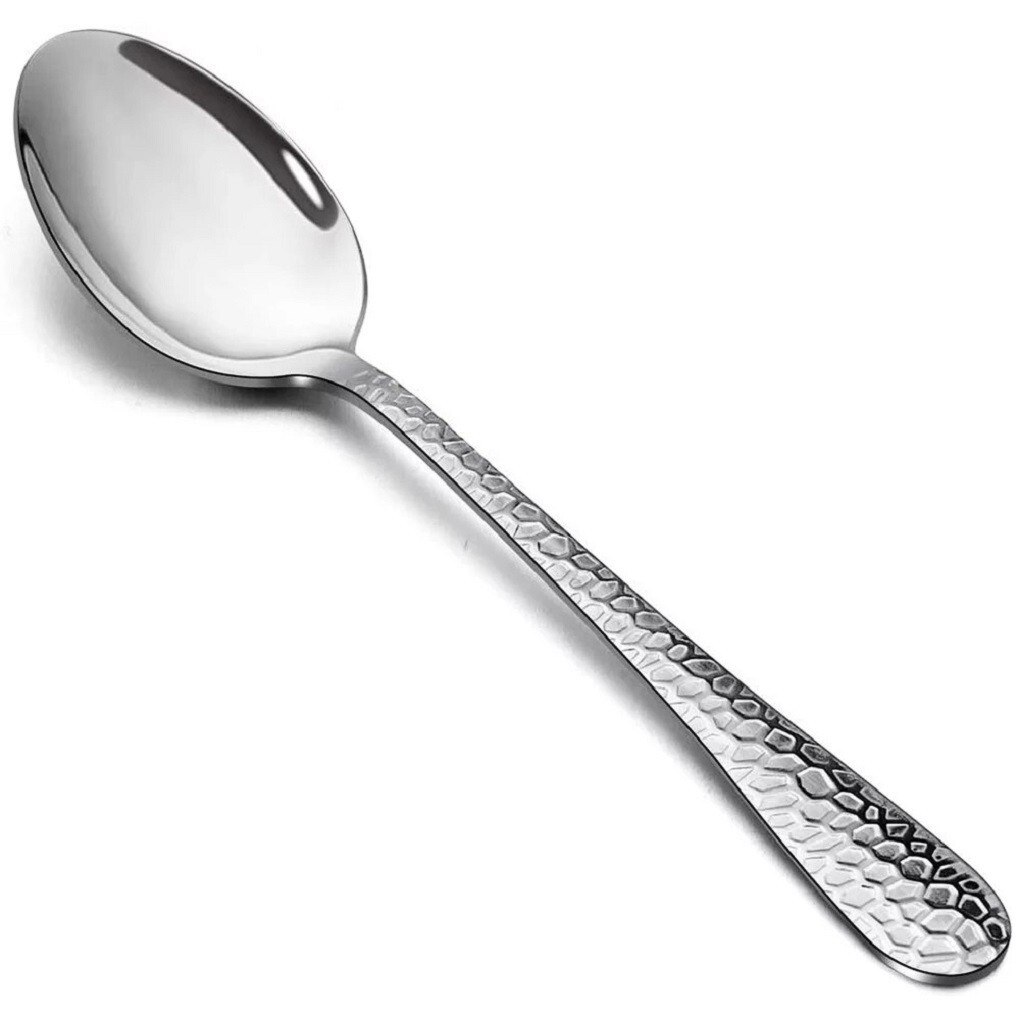 *VeSteel* Stainless Steel Teaspoons Set of 12, Modern Hammered ...