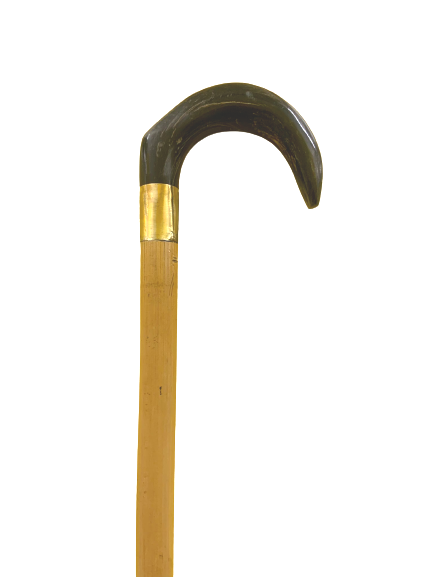 Cane unbreakable walking stick-light weight-Real Cow Horn handle-36 ...