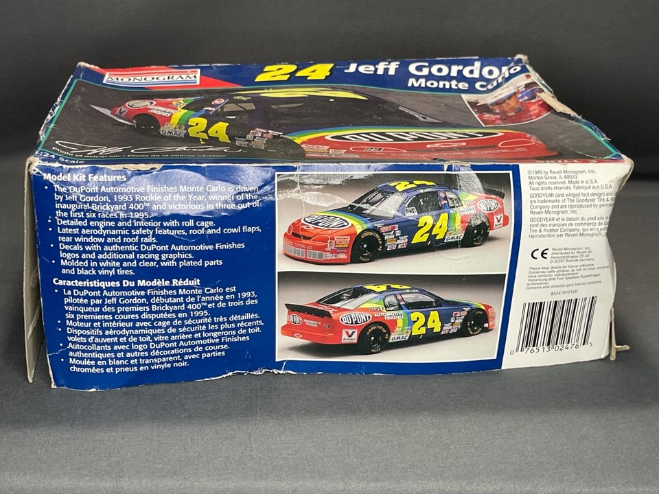 VINTAGE 1995 NASCAR Jeff Gordon 1:24 Scale Revell Monogram Model Build ...