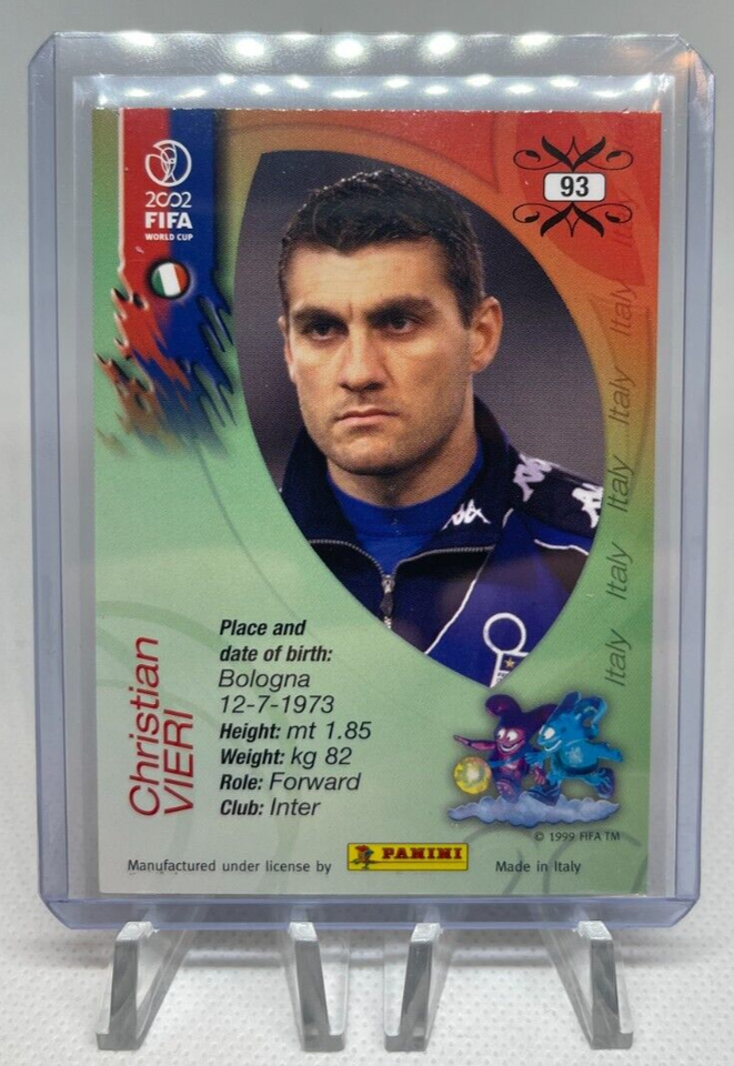 2002 Christian Vieri Panini World Cup #93 Opening Series | eBay
