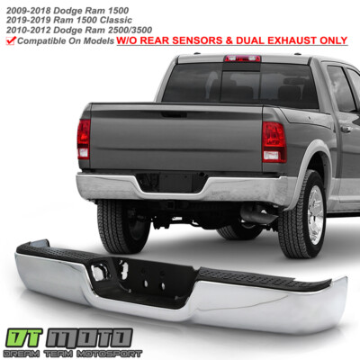 2009-2018 Dodge Ram 1500 10-12 2500 3500 Complete Chrome Rear Bumper ...