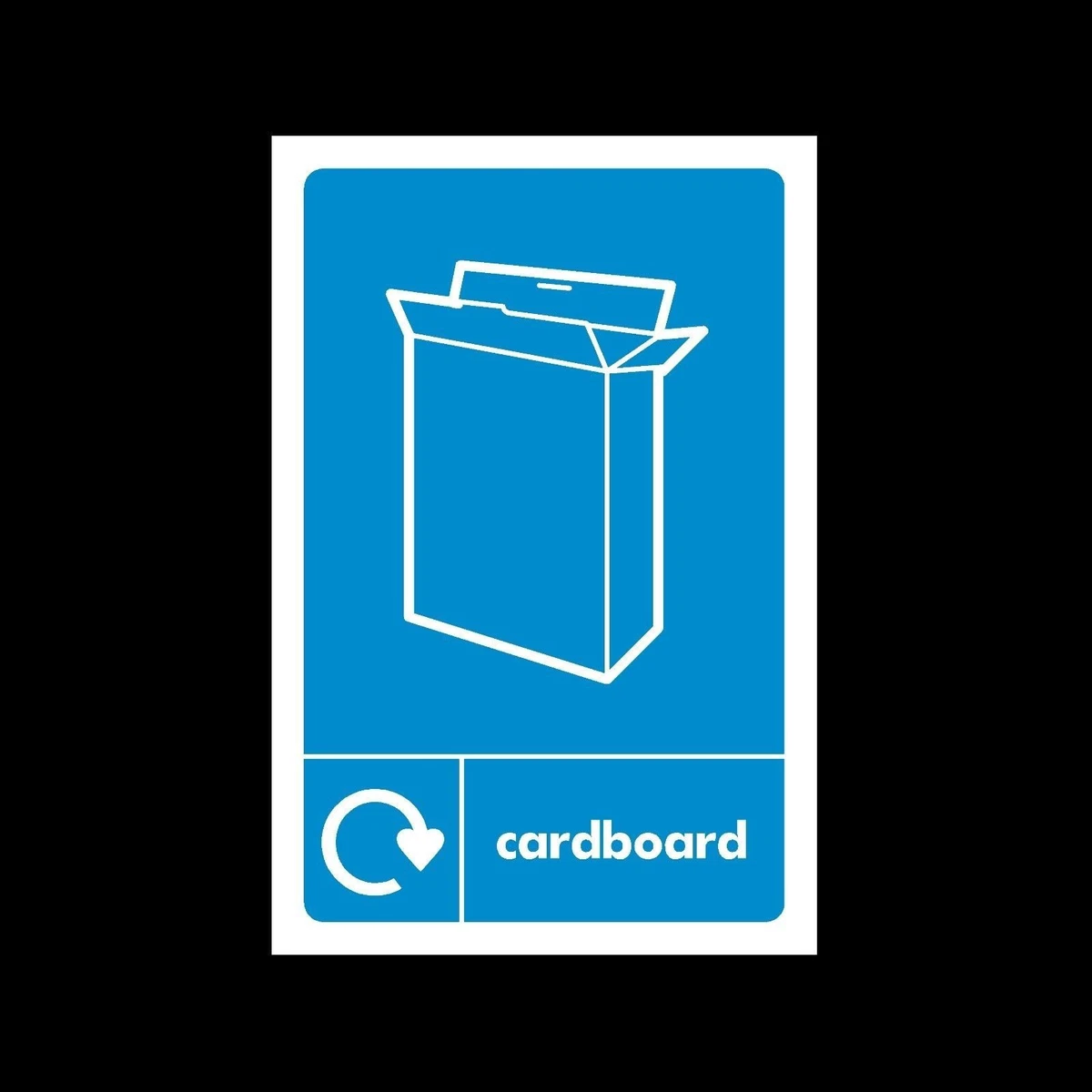 Cardboard Recycling Sign