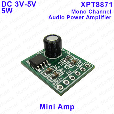 XPT8871 Single Mono Channel Lithium Digital Audio Mini Amplifier Module ...