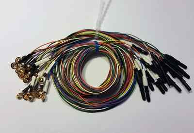 EEG Gold Cup Electrodes 48 Inch Wire with 1.5in DIN Plug Assorted ...