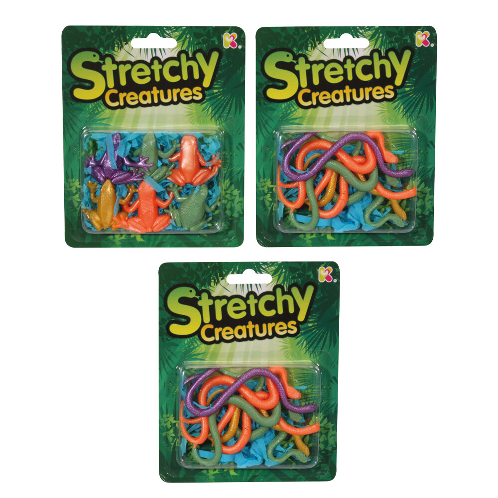 3x Fumfings Animal Stretchy Creatures 16cm Stretch Fun Play Toys Kids ...