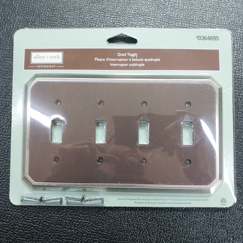 Lot of 22 Allen + Roth Dark Oil Rubbed Bronze & Nickel Quad Toggle ...