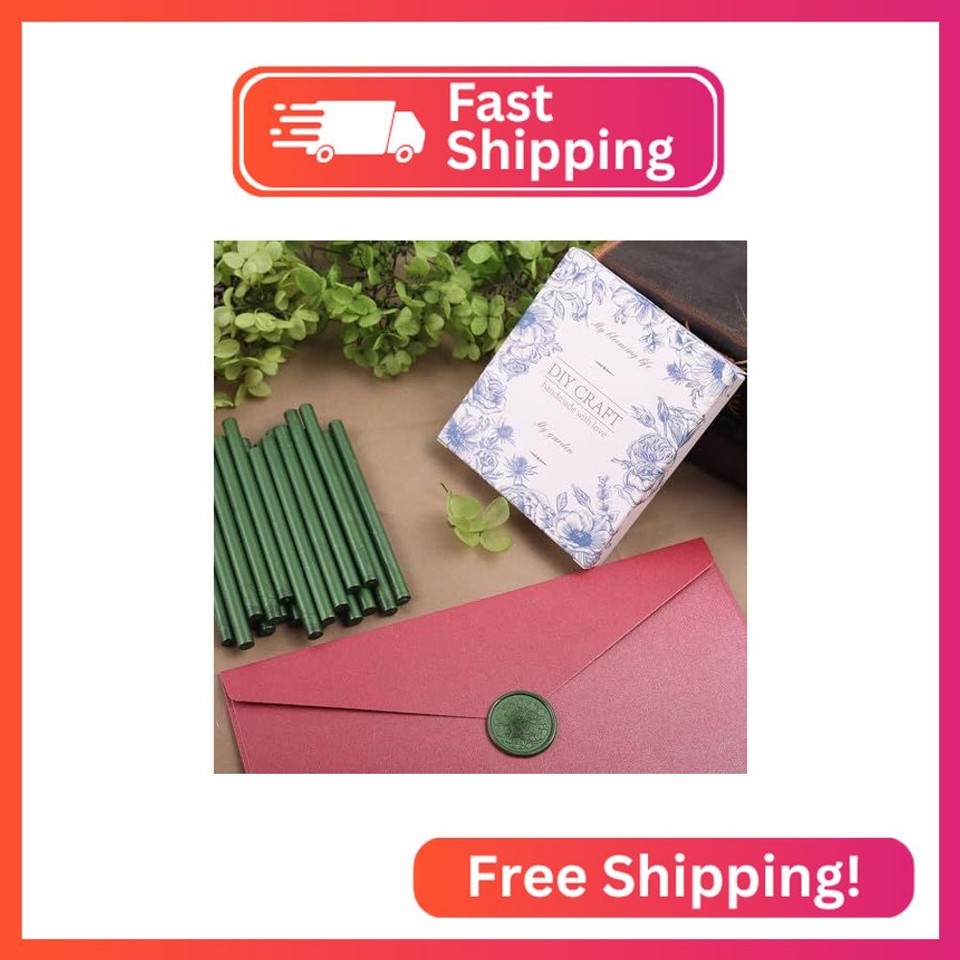 26pcs Metallic Christmas Green Wax Seal Sticks Mini Wax Seal Sticks ...