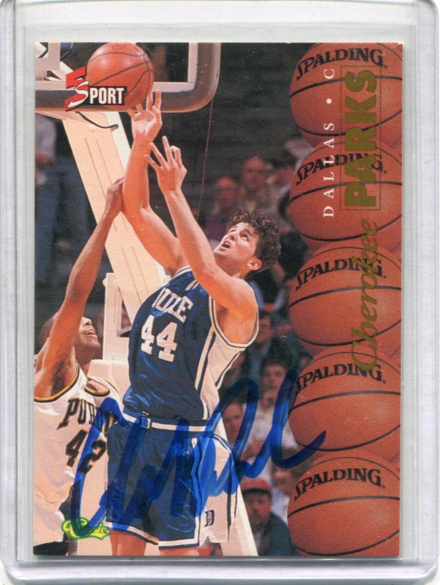 1995 Score Board 5 Sport - CHEROKEE PARKS - Autograph Rookie - DUKE ...