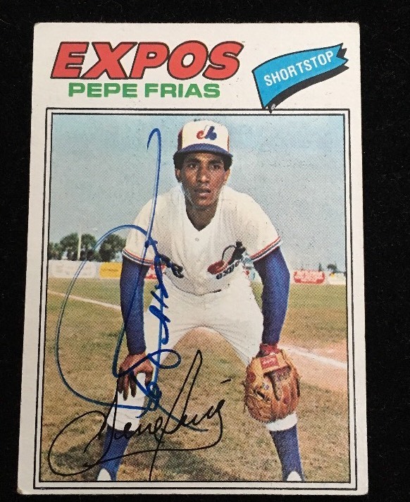 PEPE FRIAS 1977 TOPPS Autograph Signed AUTO Baseball Card 199 EXPOS ...