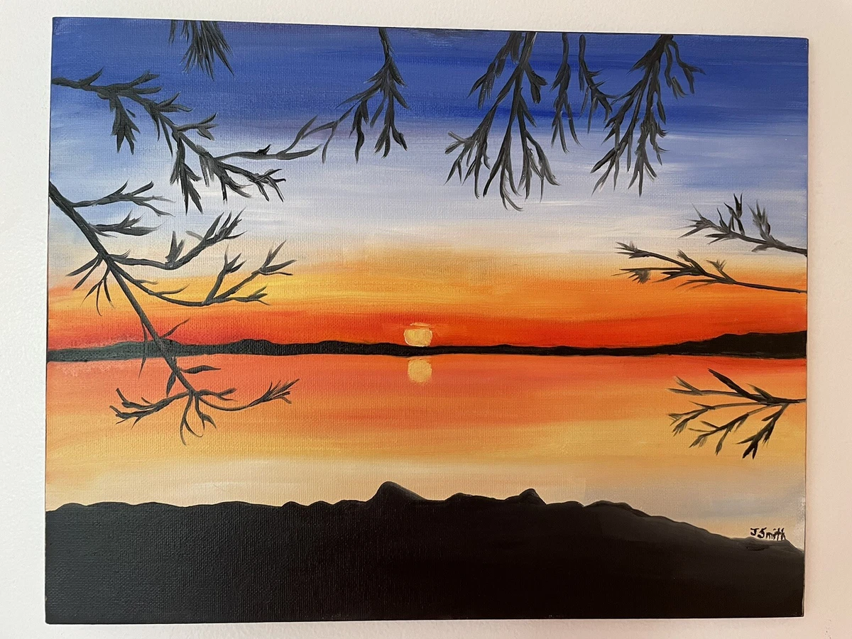 Easy Sunset Scenery Paintings