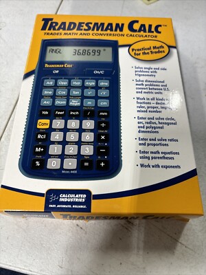 Calculated Industries Tradesman Calc 4400 Trades Math and Conversion ...
