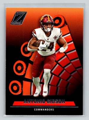 2022 Panini Zenith Antonio Gibson Washington Commanders Red Zone Card ...