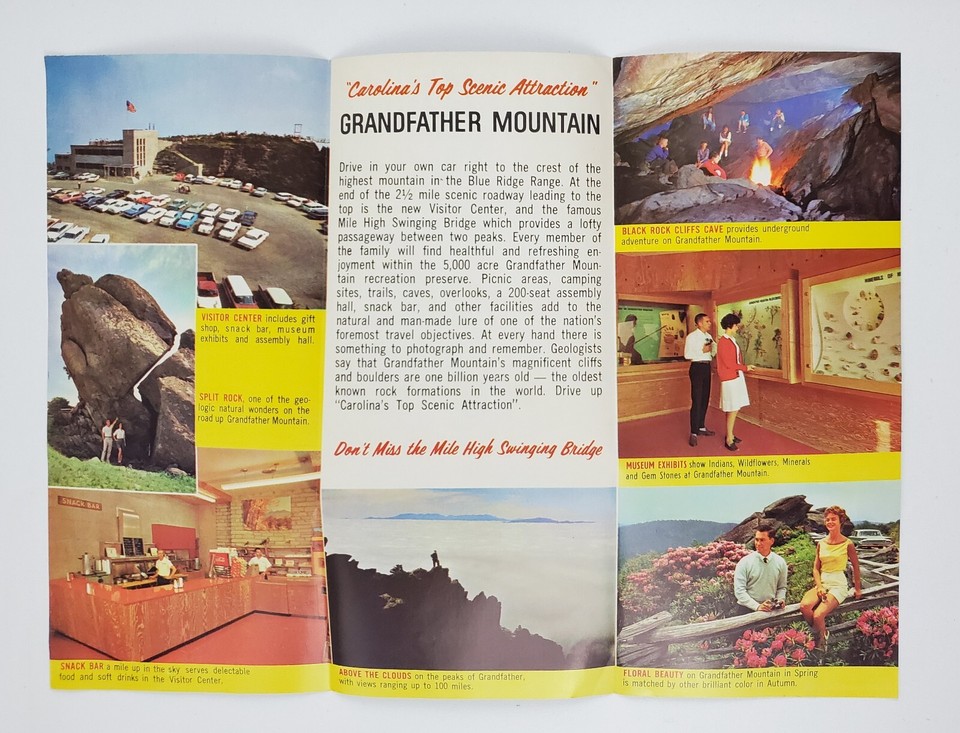 1950s Linville NC Grandfather Mountain Blue Ridge Tourist Vtg Travel ...