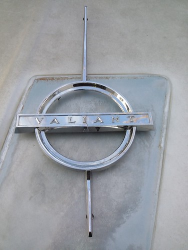 mopar 1962 62 plymouth valiant v200 rear deck lid chrome nameplate wall ...