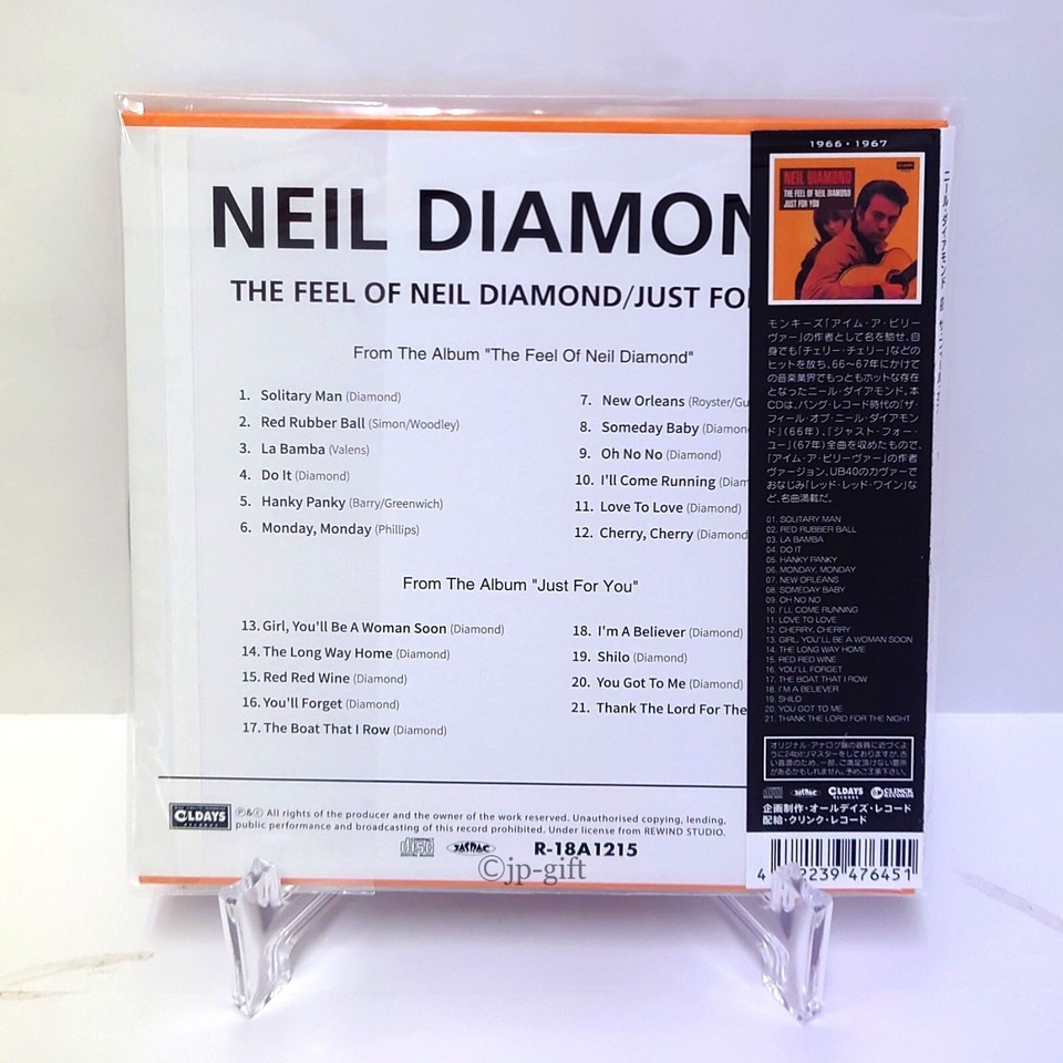 Neil Diamond The Feel Of Neil Diamond + Just For You Japan Music CD | eBay
