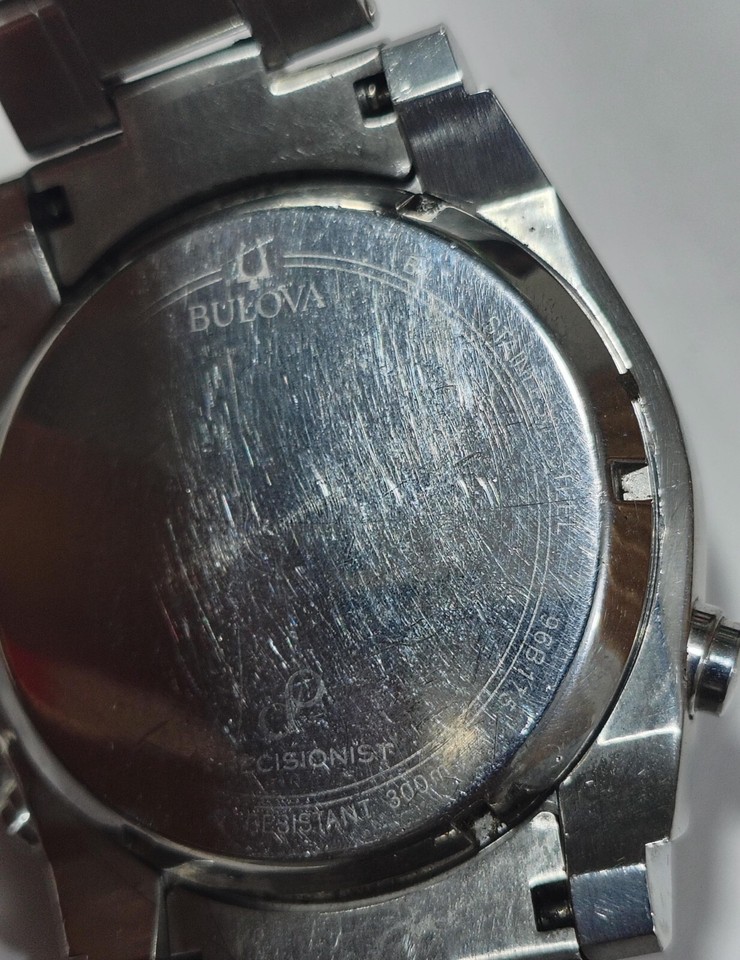 96B175 BULOVA PRECISIONIST CHRONOGRAPH BRACELET WRIST WATCH EB-12 | eBay