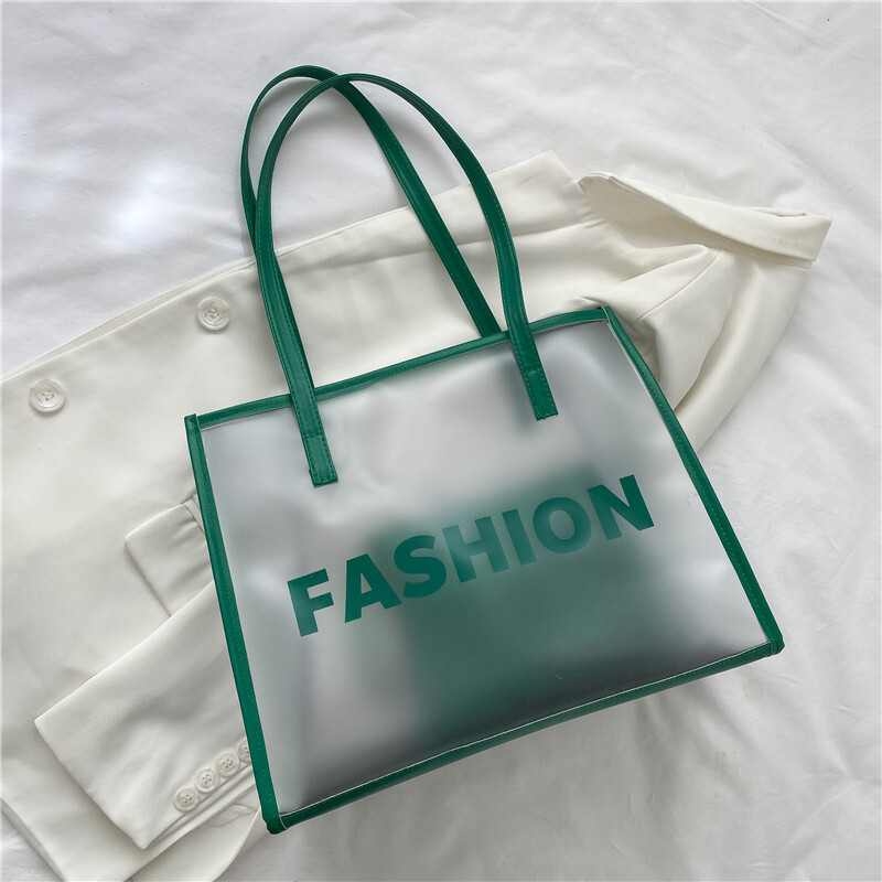 Clear Tote Bag PVC Transparent Purse Handbag Zipper Security Event ...