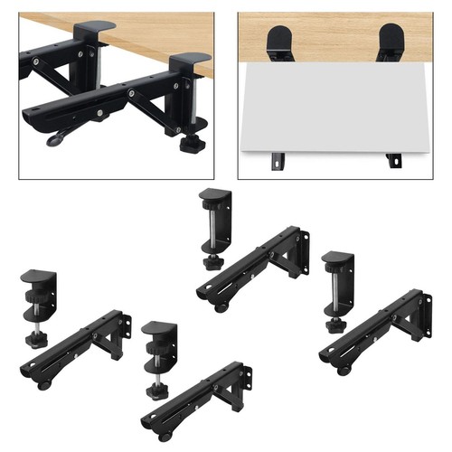 2Pcs under Desk Keyboard Tray Foldable Brackets Adjustable Height ...