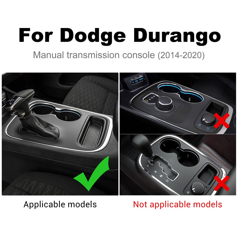 For Dodge Durango 2014-2020 Black Gear Shift Console Cover Real Carbon ...