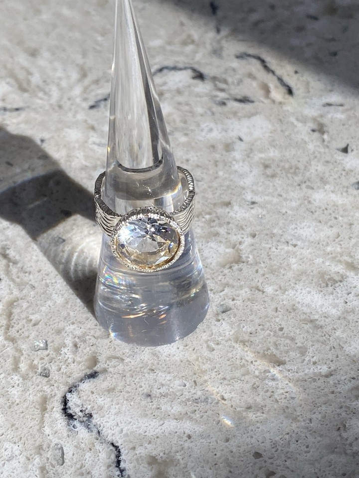 Deb Guyot Sterling Silver Herkimer "Diamond" Quartz 5.45ct Solitaire ...