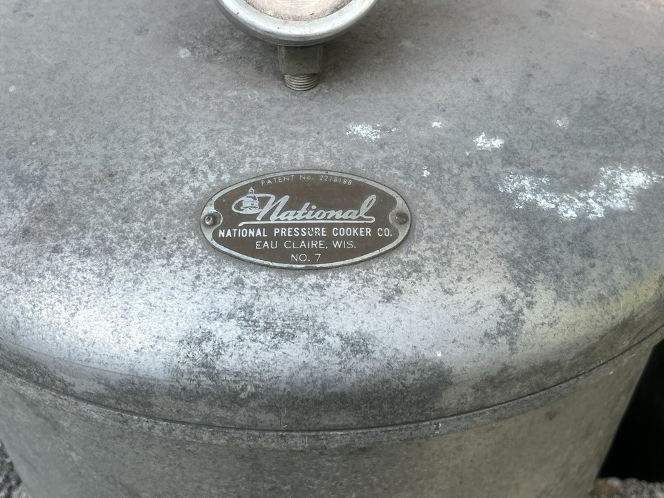 Vintage National No 7 Pressure Cooker Canner 16 Quart Aluminum Original ...