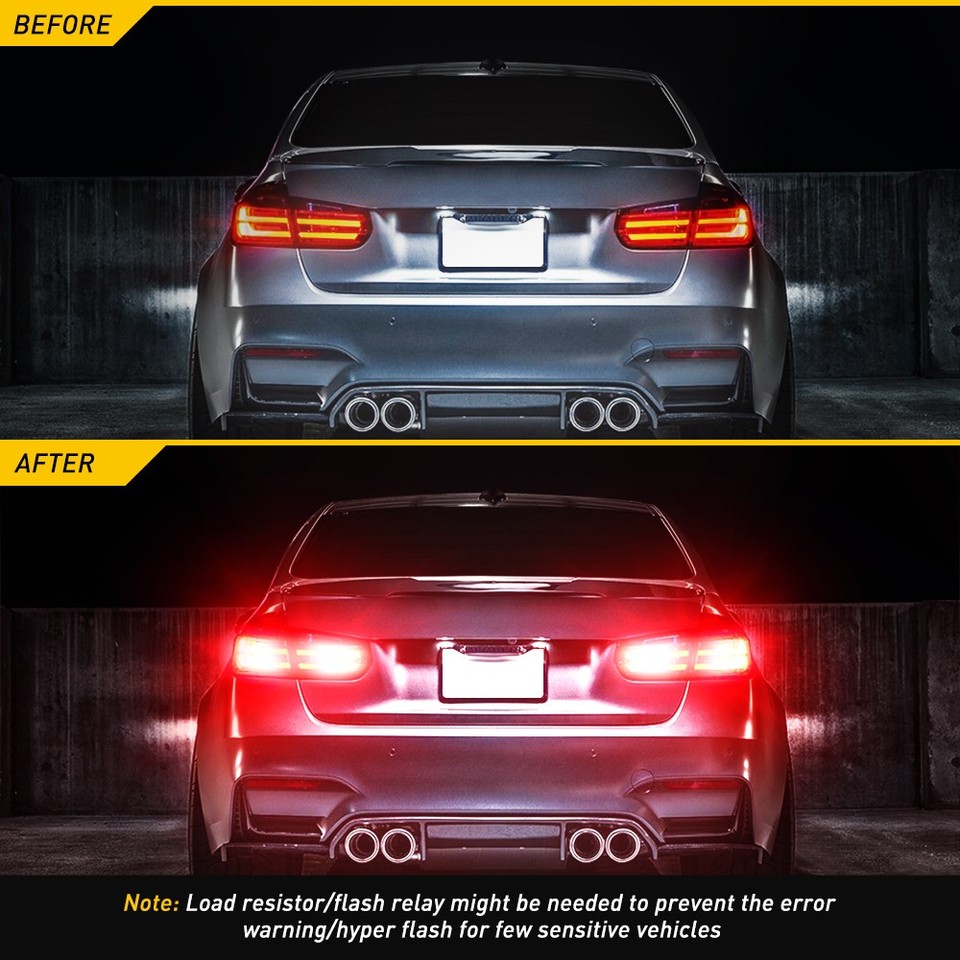 AUXITO LED Tail Lights Brake red 7528 1157 Anti 2357 Hyper Flash Bulb ...