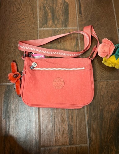 Kipling Callie Crossbody Shoulder Bag Coral Tonal NEW $94 | eBay