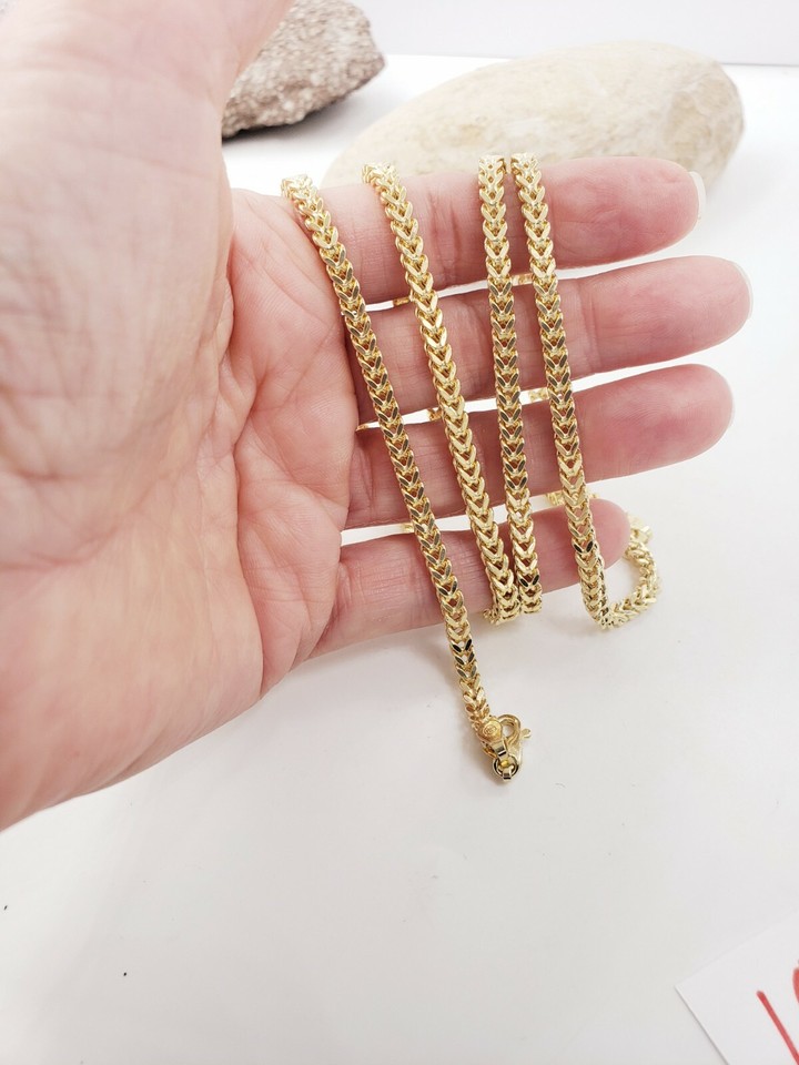 10KT Yellow Gold* Franco Box Chain 30.02" long x W 3.68 mm Lobster ...