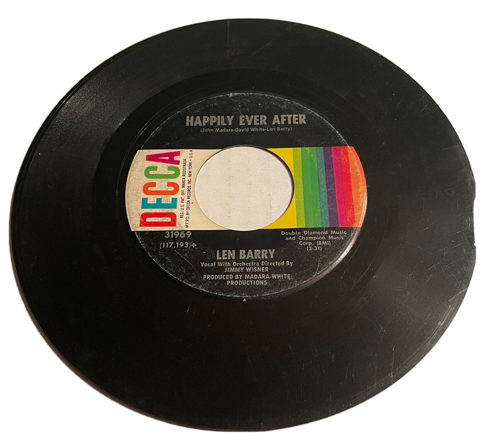 45 RPM Record Len Barry It’s That Time Of The Year/Happily Ever After ...