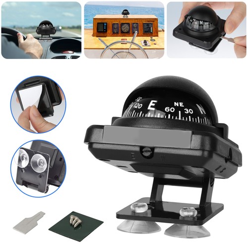 Magnetic Car Dashboard Navigation Compass Ball Adjustable for Boat ...