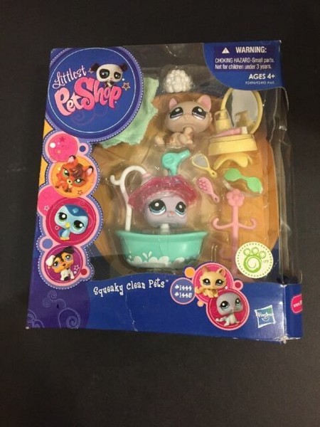 Littlest Pet Shop Squeaky Clean Pets #1444 1445 From 2009 for sale ...