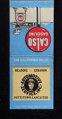 1940s Calso Gasoline Automotive Service Reading Lebanon Pottstown ...