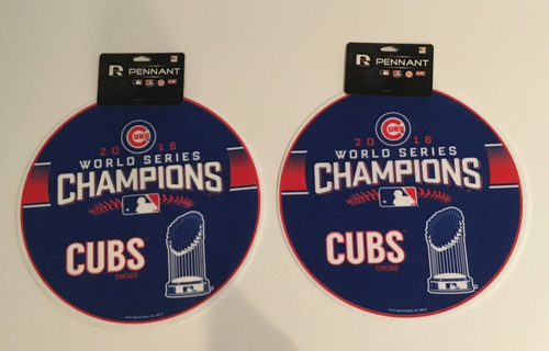 Lot (2) Chicago Cubs World Series 2016 Champions 14.5” Commemorative ...