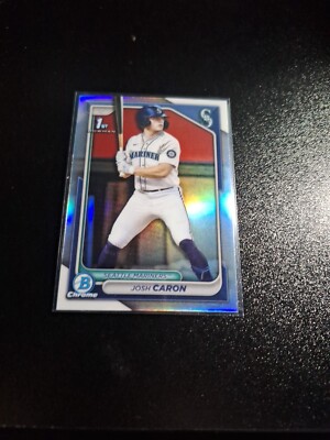 2024 BOWMAN DRAFT CHROME REFRACTOR SP #BDC-155 JOSH CARON SEATTLE ...