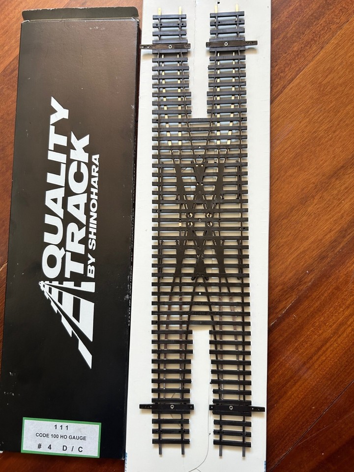 DOUBLE CROSSOVER - #4 TURNOUTS - DCC FRIENDLY CODE 100 NS Rail HO SCALE ...