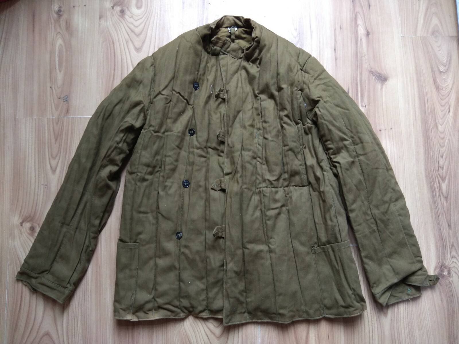 Vintage Soviet Army USSR Uniform Jacket Military FUFAIKA VATNIK ...